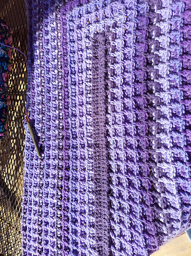 Ravelry: Craftymom4ever's Waffle Rectangle Afghan