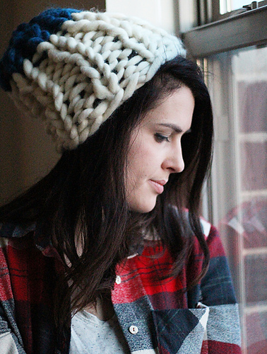 Ravelry: Giant Knit Chunky Slouch Beanie pattern by Addie Gecas