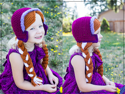 Ravelry: Crochet Purple Bonnet / Anna Hat pattern by Rebecca Lueck