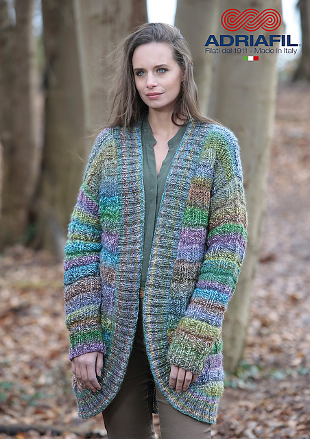 Ravelry: Adriafil Daphne cardigan pattern by Adriafil Yarn