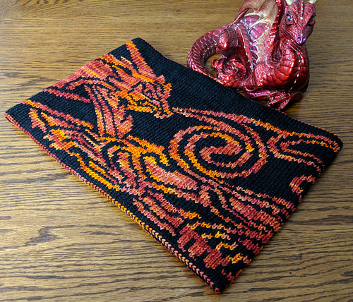 Ravelry: Celtic Flame Dragon Cowl pattern by Tania Richter