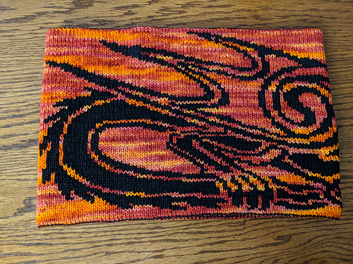 Ravelry: Celtic Flame Dragon Cowl pattern by Tania Richter