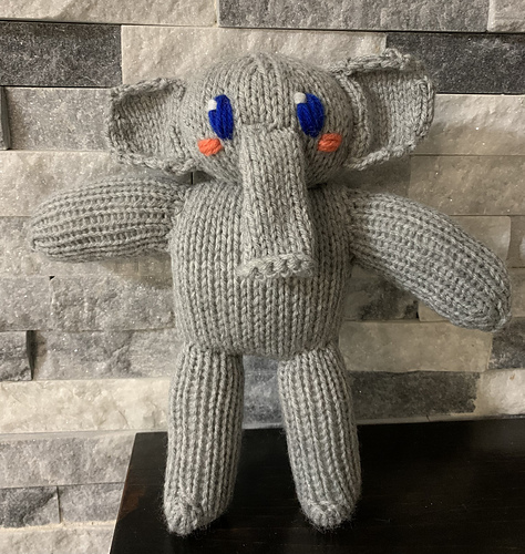 Ravelry: Knitted elephant doll pattern by Oliver Barkley