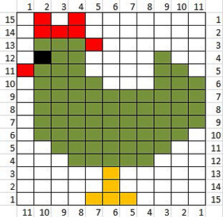 Ravelry: Tiny Chicken Chart pattern by Agnes Barton