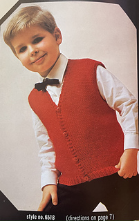 Ravelry: Vest, Style No. 6518 pattern by Brunswick
