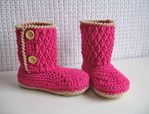 Ravelry: Two-Button Children's Boots pattern by Alena Byers