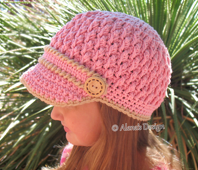 Ravelry: Two-Button Visor Hat (Child - Adult) pattern by Alena Byers