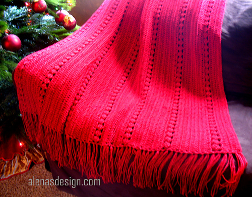 Ravelry: Red Diamond Throw pattern by Alena Byers