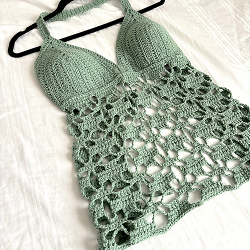 Ravelry: The Manduria Bralette top pattern by Frisian Knitting