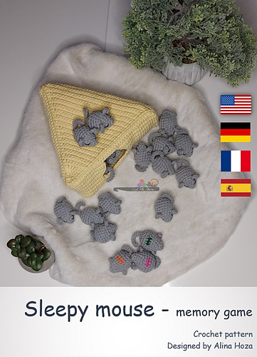 Ravelry: Sleepy mouse memory game pattern by Alina Hoza