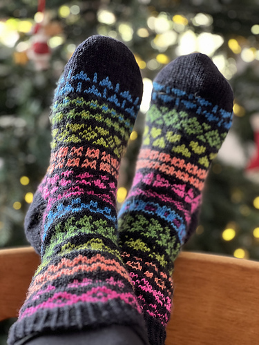 Ravelry: Fair Isle Sock MKALendar pattern by Susanna Winter