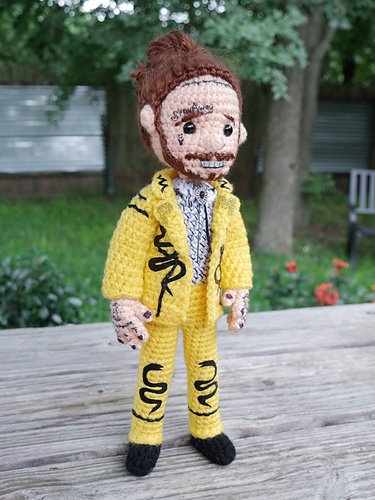 Ravelry: Post Malone Amigurumi pattern by Allison Hoffman