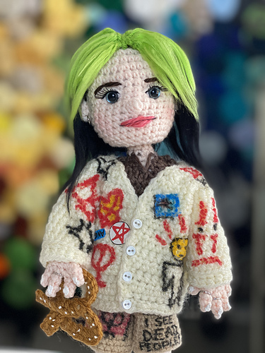 Ravelry: Billie Eilish inspired Amigurumi pattern by Allison Hoffman