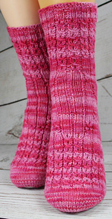 Ravelry: Mock Cable Diamond Socks pattern by Christina Rowell