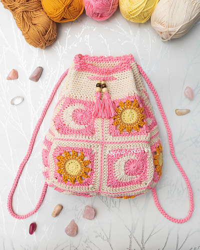 Ravelry: Sun and Moon Backpack pattern by Alyssia Stacey-Orchard
