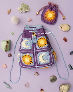 Ravelry: Sun and Moon Backpack pattern by Alyssia Stacey-Orchard