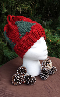 Ravelry: O' Christmas Tree Cap pattern by Amanda Kathleen & Emily Beth
