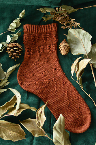 Ravelry: Enchanted Pinecones Socks pattern by "Amanita" Agata Mackiewicz