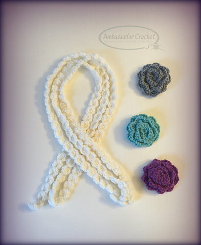 Ravelry: In Memory Of... Scarf & Rose pattern by Kristine Mullen