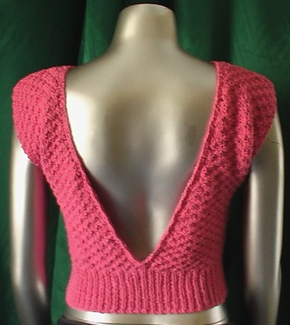 Ravelry: Plunging Back Summer Top in Pretty Pink pattern by Marilyn H ...