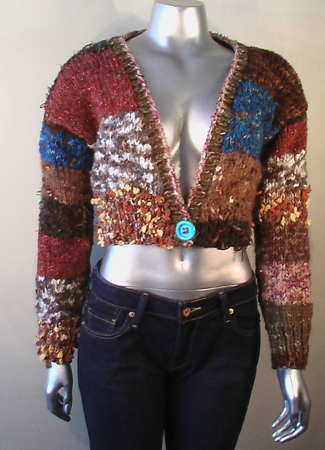 Ravelry: V-neck Multi-colored Jacket pattern by Marilyn H Peters