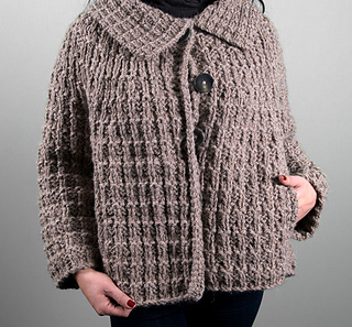 Ravelry: Claire Waffle Stitch Swing Jacket pattern by at-random designs