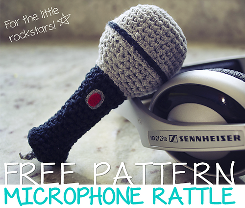 Ravelry: Microphone Amigurumi Rattle pattern by María Cimiano