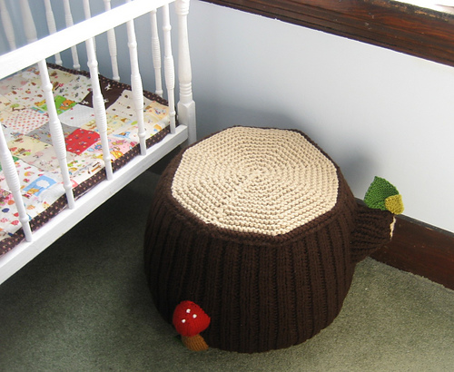 Ravelry: Knit Tree Stump Ottoman pattern by Amy Gaines