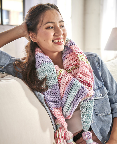 Ravelry: Floral Strands Sideways Scarf pattern by Amy Gunderson