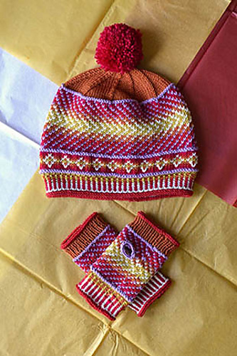 Ravelry: Color Shift Hat and Mitts pattern by Amy Gunderson
