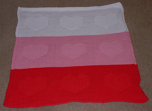 Ravelry: Embossed Heart Blanket pattern by Kristin Spurkland