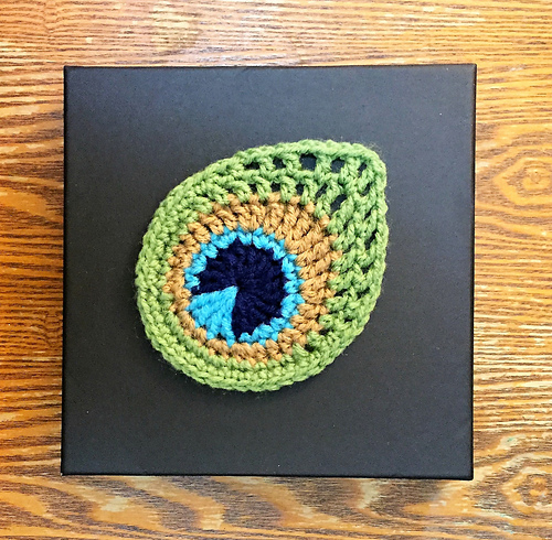 Ravelry: Delicate Peacock Feather Applique pattern by The whole nine ...