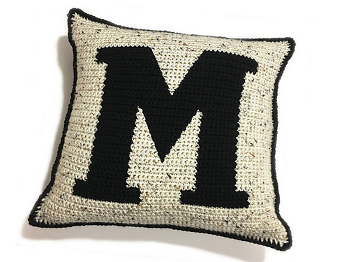 Ravelry: Letter M Pillow pattern by Anna Burton Designs