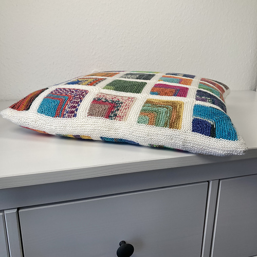 Ravelry: Scrappy Pillow Cover pattern by Anna Knitter