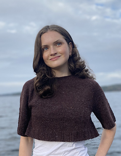 Ravelry: Blue Shape a Short Sweater pattern by Anna Oldenburg