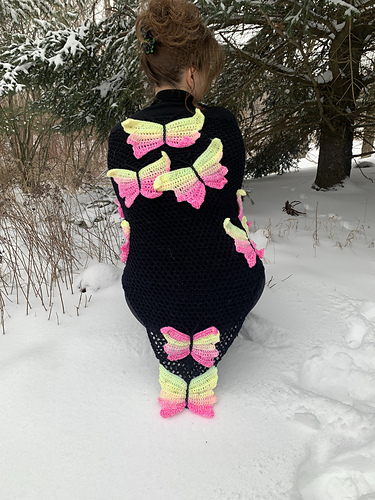 Ravelry: Looking for Spring - Butterfly Crochet Shawl pattern by Anna ...