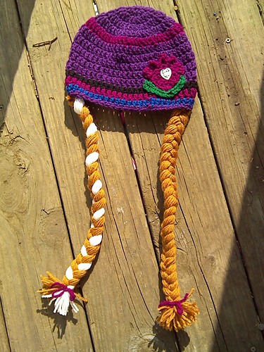 Ravelry: Princess Anna Hat with Braids pattern by Ann J Bacon