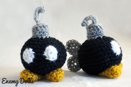 Ravelry: Little Mario Bomb pattern by Laura Huelin