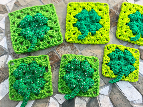 Ravelry: Four Leaf Clover Granny Square pattern by Apinya Roszko