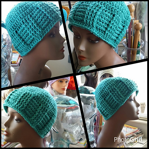 Ravelry: Crochet for Cancer's Basketweave Vertical Stripe Chemo Cap ...