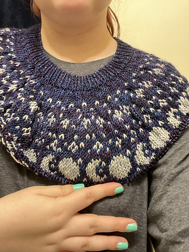 Separating the sleeves really makes it look like a sweater now! So ...
