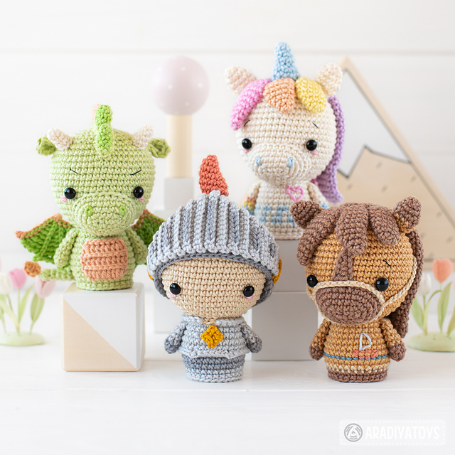 Ravelry: Royal Tale (Knight, Dragon, Unicorn, Horse) pattern by Olka ...