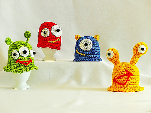 Ravelry: Egg Cozy "Funny Breakfast Monsters" pattern by AramisvonK
