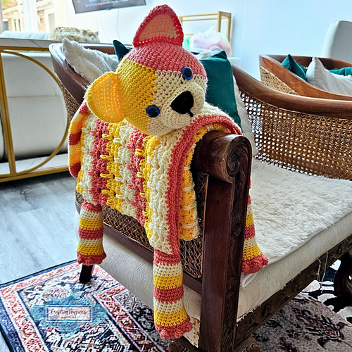 Ravelry: 3in1 Calico Cat Baby Blanket pattern by Crafting Happiness