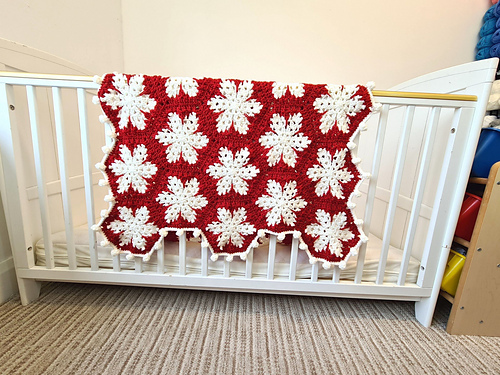 Ravelry: Christmas Snowflakes Afghan pattern by Crafting Happiness
