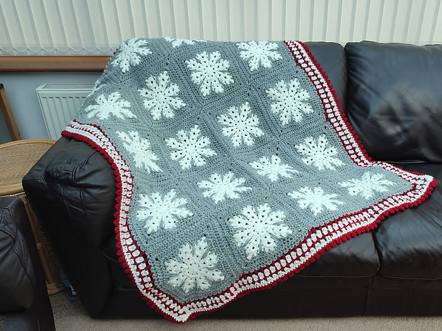 Ravelry: Winter Snowflake Afghan pattern by Crafting Happiness