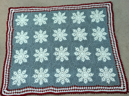 Ravelry: Winter Snowflake Afghan pattern by Crafting Happiness