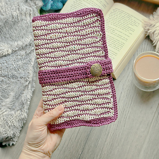 Ravelry: Ondine - Chic Book Cover with Gentle Waves pattern by Marija ...