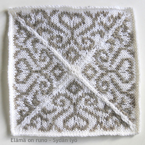 Ravelry: Elämä on runo - kirjoneulepeitto pattern by Sari Ojalehto