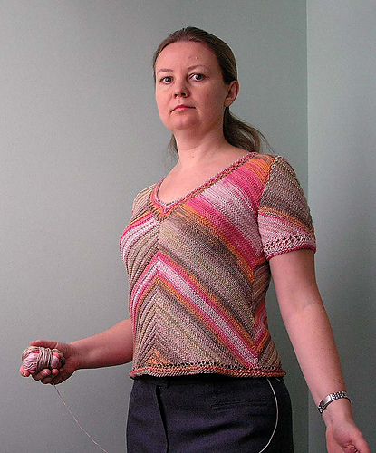 Ravelry: Asichka's Vogue Top (VK #26 Diagonal Rib Top)